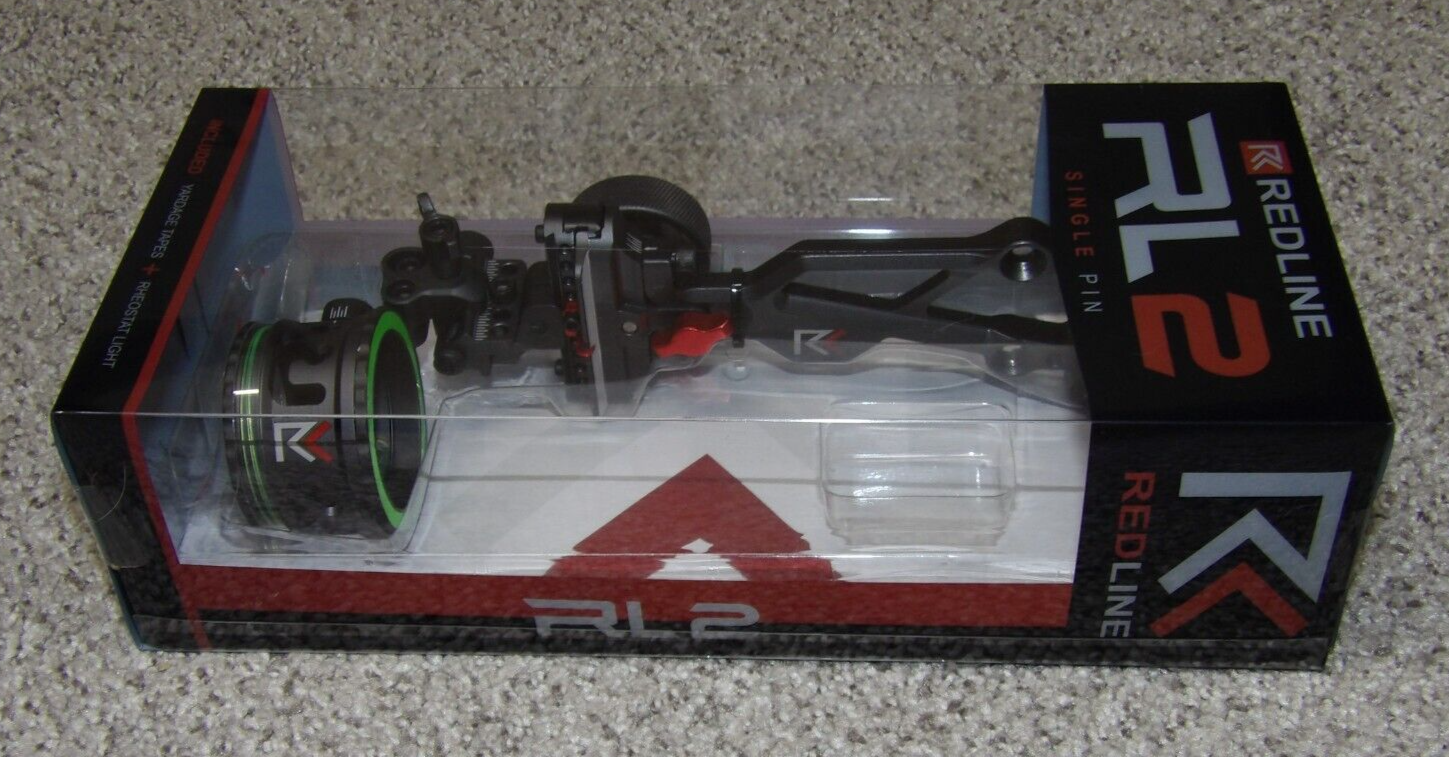 New Redline RL2 Adjustable 1 Single Pin Bow Sight- Right Hd, .019 Pin ...