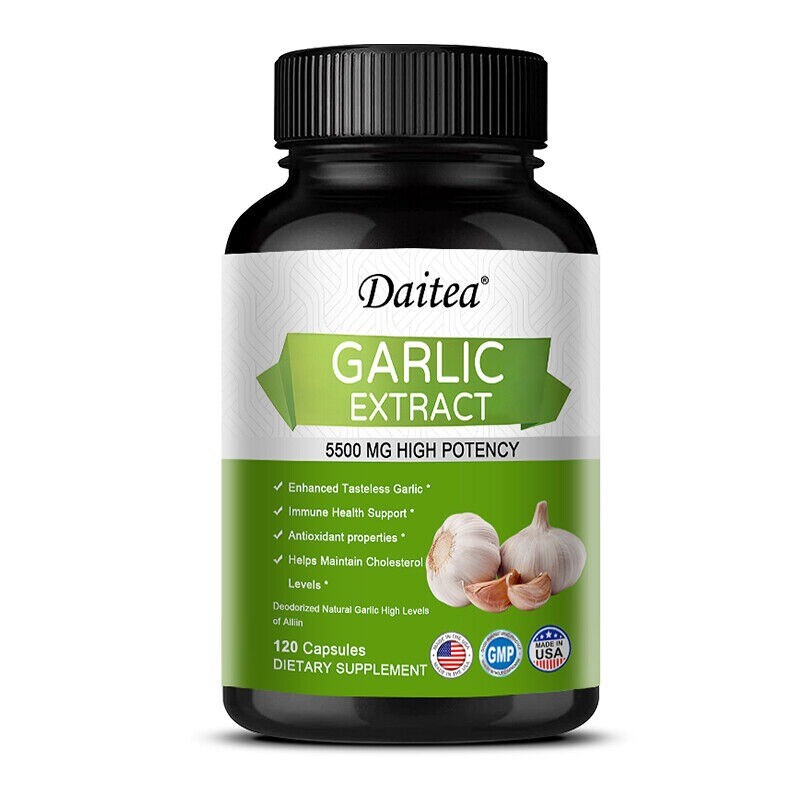 Garlic Extract 5500mg Cholesterol Health Antioxidant Supplement 30/60 ...