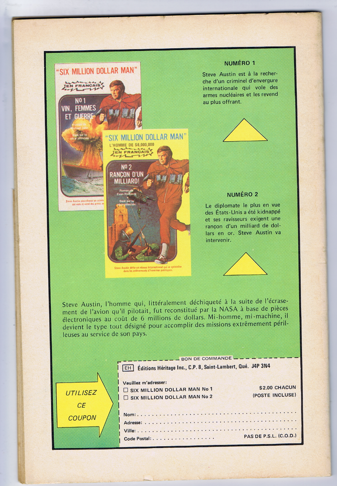 Captaine America et le Faucon #86/87 Editions Heritage FRENCH/CANADIAN ...