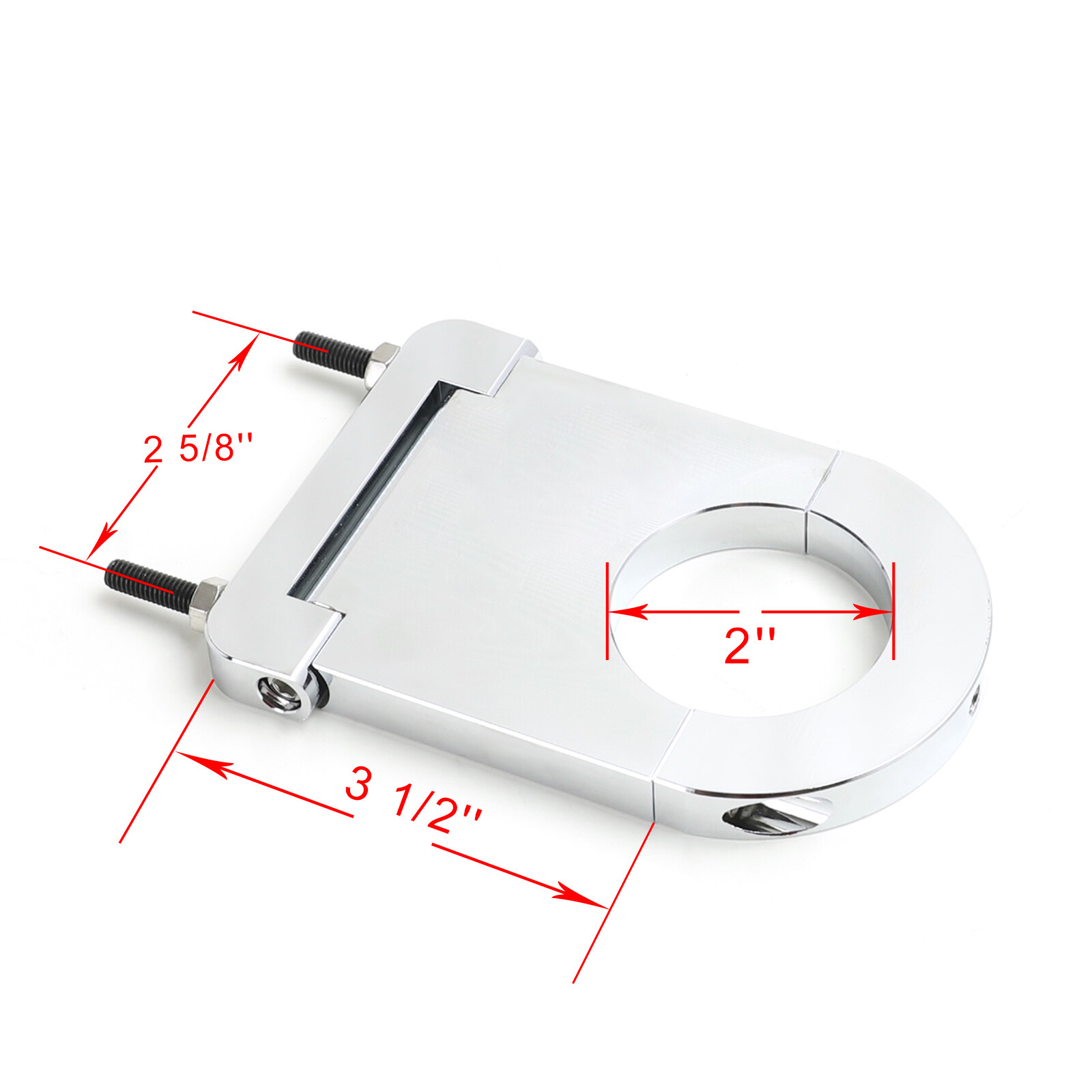 Universal 2" Aluminum Chrome Street Rod Steering Column Drop Bracket 3. ...
