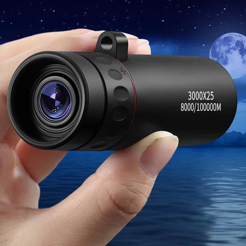 3000x25 HD Long Range Monocular Mini Portable Telescope for Camping ...