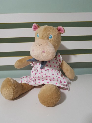 J+M PILBEAM TEXTILES HIPPO PLUSH IN A DRESS KIDS TOY SOFT TOY PLUSH TOY ...