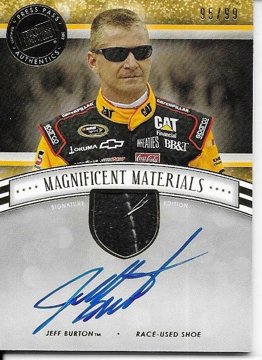 2012 Press Pass Fanfare JEFF BURTON AUTOGRAPH AUTO RELIC 95/99 | eBay