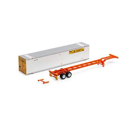Athearn HO 48' Container w/Chassis JBHU ATH27992 HO Vehicles | eBay