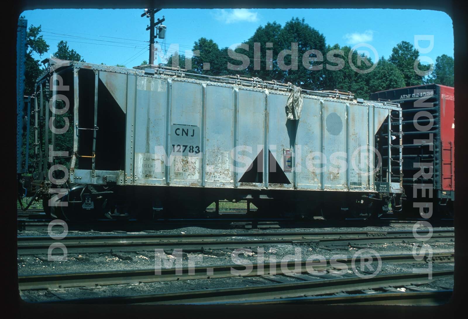 Original Slide Freight CNJ Jersey Central Ex L&NE Fric.Bear.Covered ...