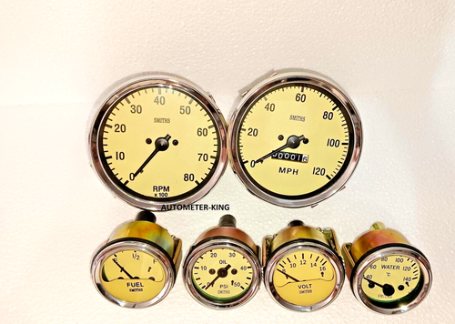 Smiths kit -Elec Temp Oil Fuel Volt Gauge 0-120MPH Speedo 0-80 RPM ...
