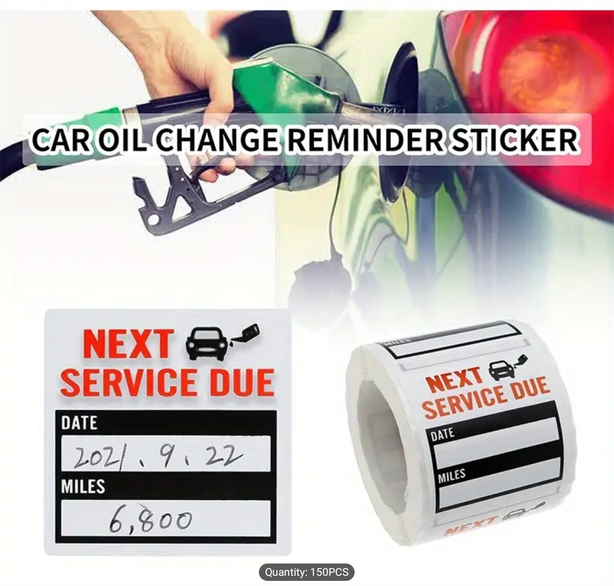 25 stickers Next Service Due Stickers Car Van Truck Garage Oil Change ...
