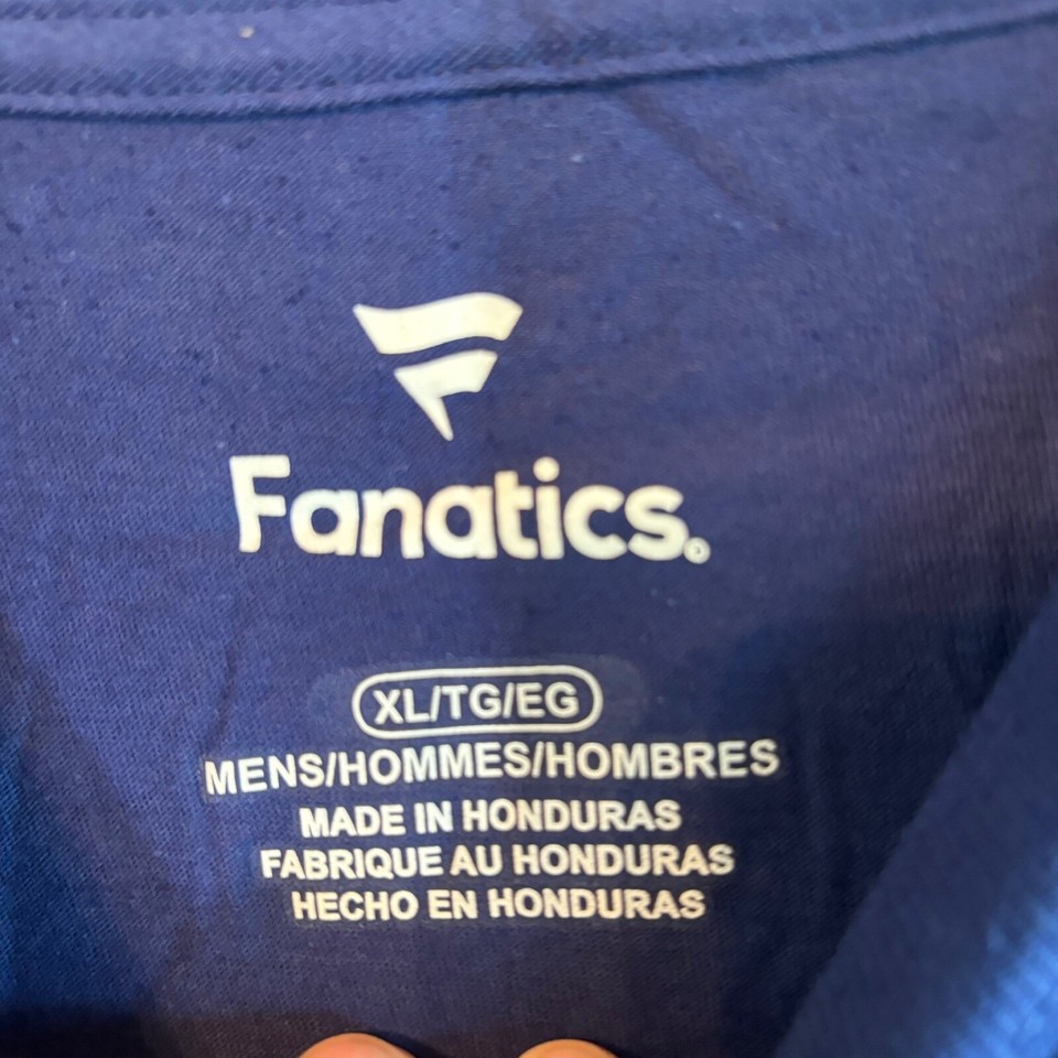 Fanatics New York Excelsior Team Identity Logo Navy Blue T-Shirt Crew ...