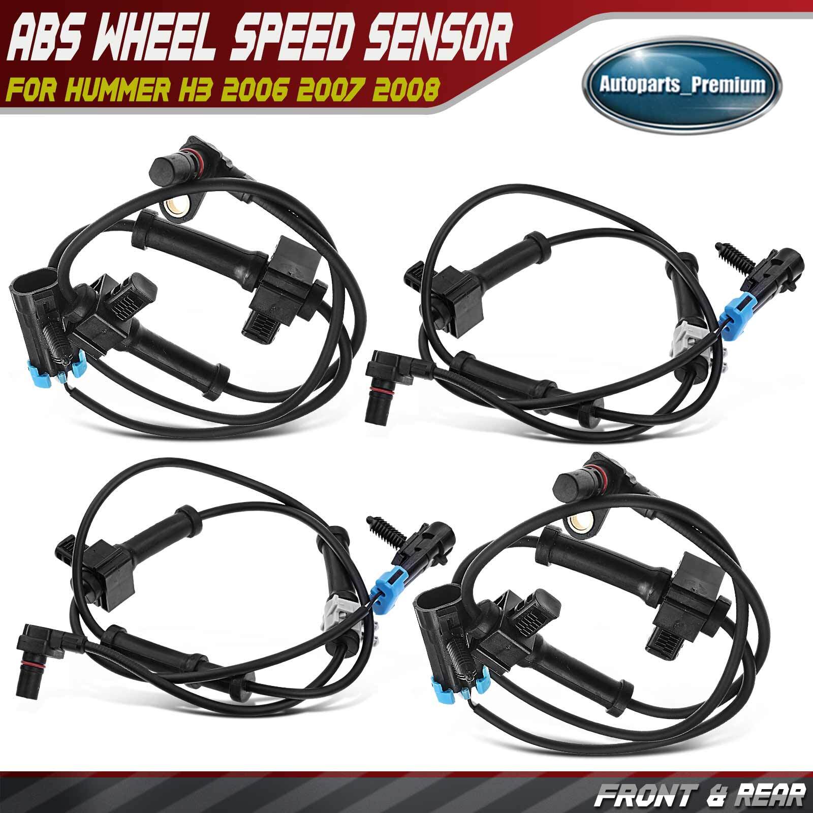 4x Front & Rear Left & Right ABS Wheel Speed Sensor for Hummer H3 2006 ...