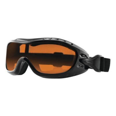 Bobster Night Hawk OTG Goggles Gloss Black Frame with Amber Lens ...