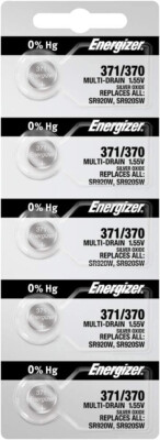 5PC Energizer 371/370 Silver Oxide Watch Battery 1.55V Cells SR920W ...