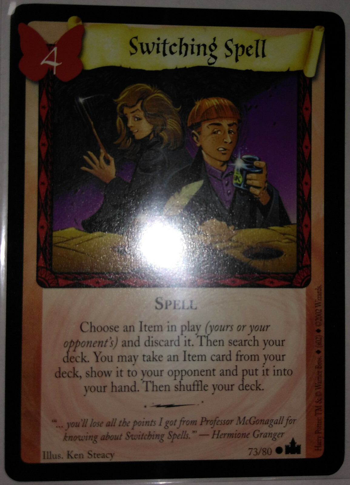 HARRY POTTER ADVENTURES HOGWARTS TCG CCG Switching Spell 073 REG LOT X ...