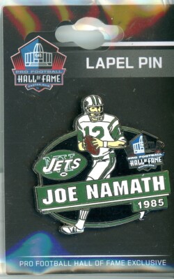 Joe Namath NFL Hall Of Fame Pin HOF New York Jets 1985 PSG New in ...
