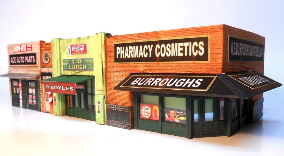 Downtown Deco HO Scale Building Kit Classic American Block! + Bonus ...