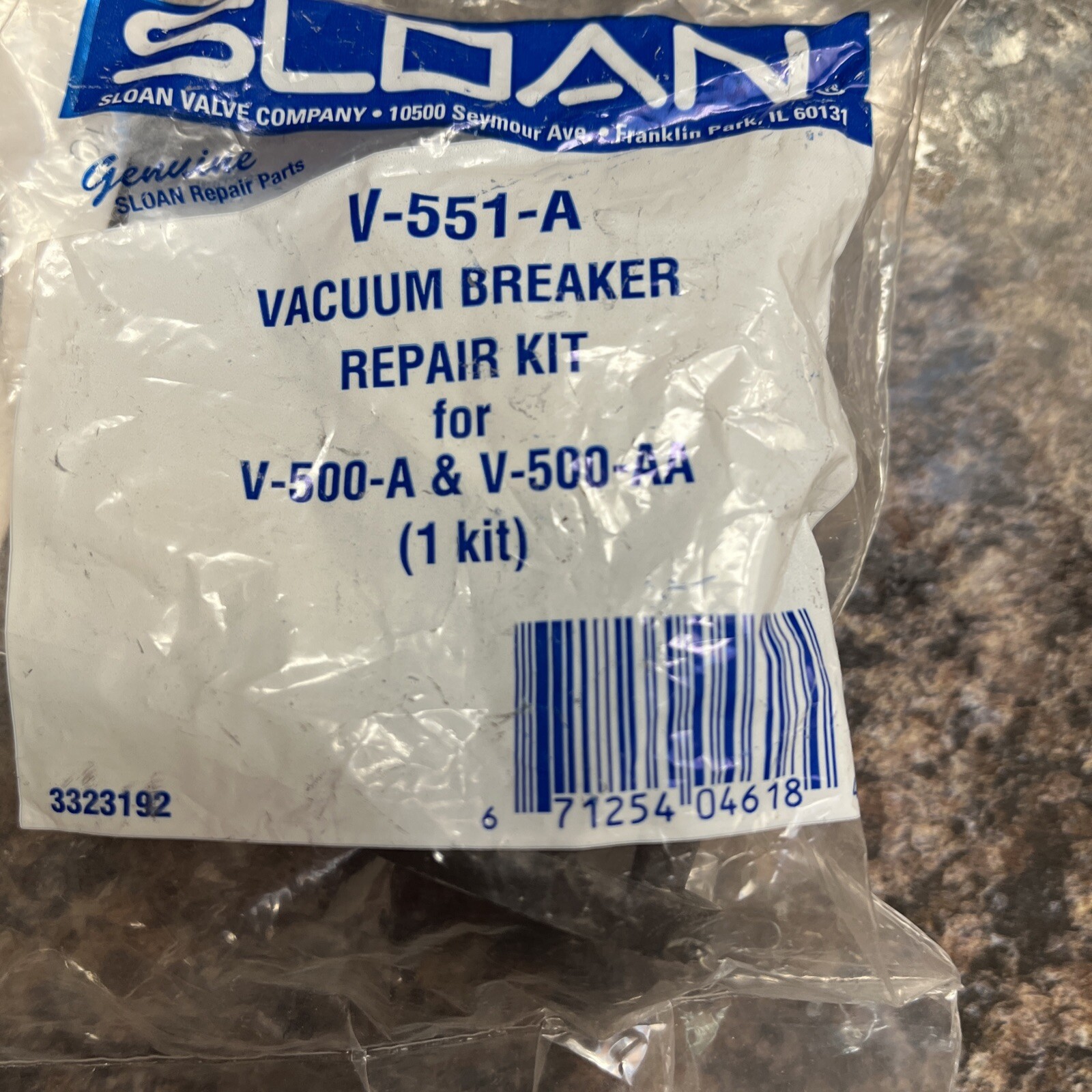 SLOAN VACUUM BREAKER REPAIR KIT V-551-A | eBay