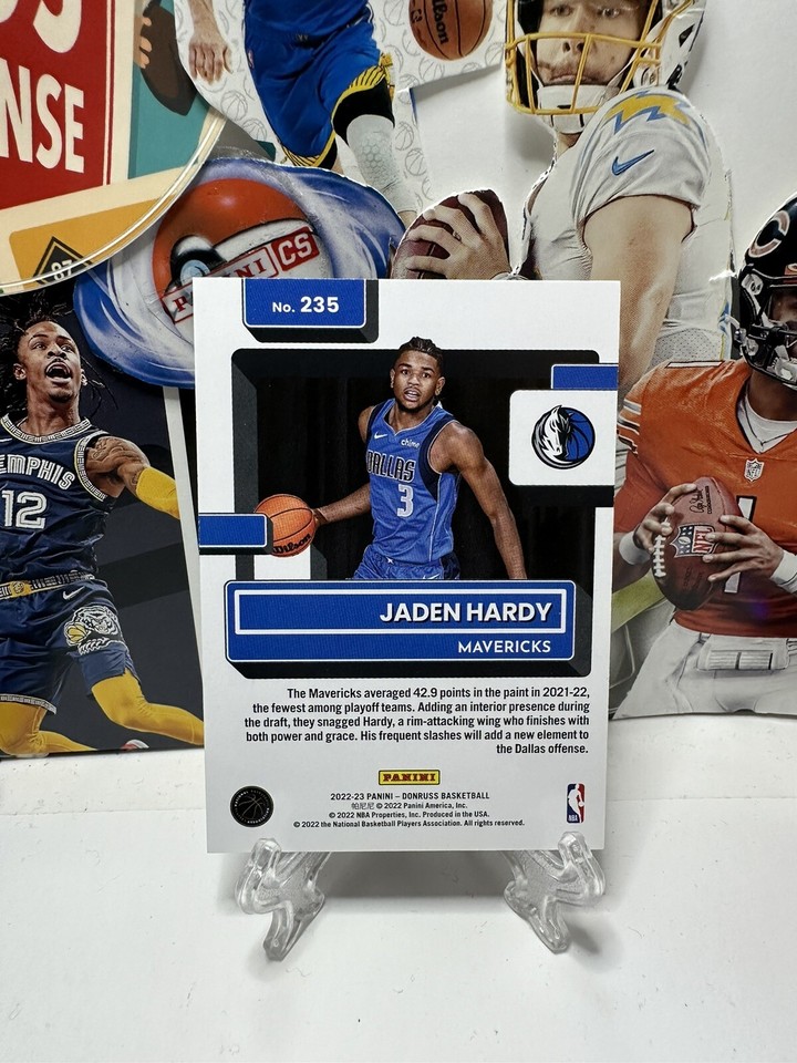 2022 2023 Panini Donruss Jaden Hardy 235 Base Rookie Rated RC Dallas ...