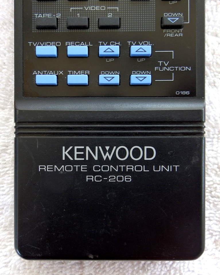 KENWOOD Remote Control Unit RC-206 Stereo Volume TV Function CD Audio ...