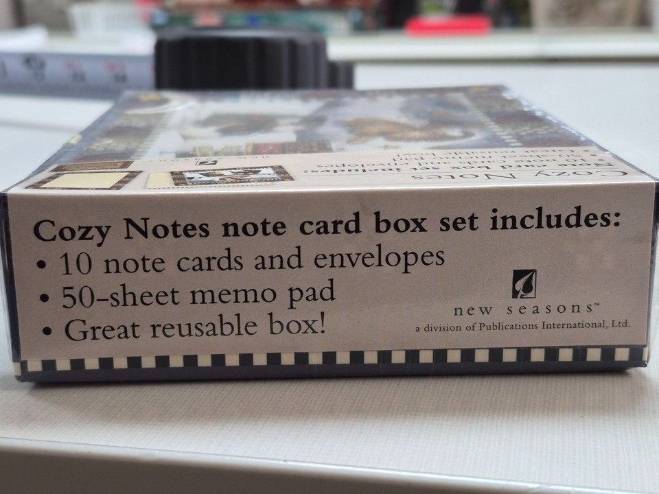 Cozy Notes Card Box Set With 10 Note Cards & Envelopes By Laurie ...