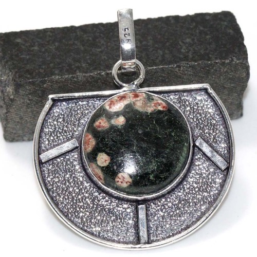 925 Silver Plated Viper Skin Jasper Jewellery Pendant Handmade Size 1.8 ...