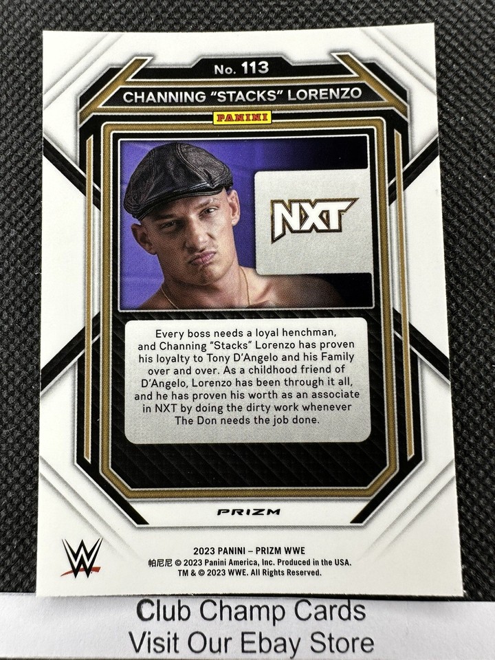 2023 #113 Channing "Stacks" Lorenz Panini Prizm WWE NXT Silver Cracked ...