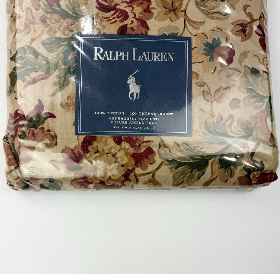 Vintage Polo Ralph Lauren Highgate Flat Sheet Twin Size New Old Package ...