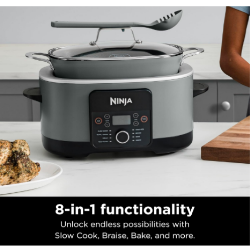 8.5 Qt Multi-Cooker, 8-in-1 Slow Cooker, Dutch Oven, Steamer, Oven Safe ...