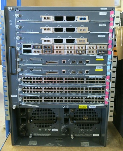 Cisco WS-C6509-E + 2x SUP720-3B + 3x X6748-GE-TX + 1x X6716-10GE +3x ...
