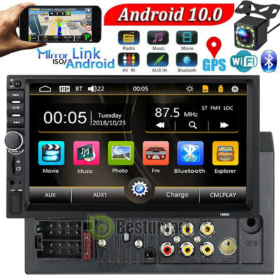 7" Android 10 Car Stereo GPS Navigation Radio Bluetooth AM Wifi MP5 ...