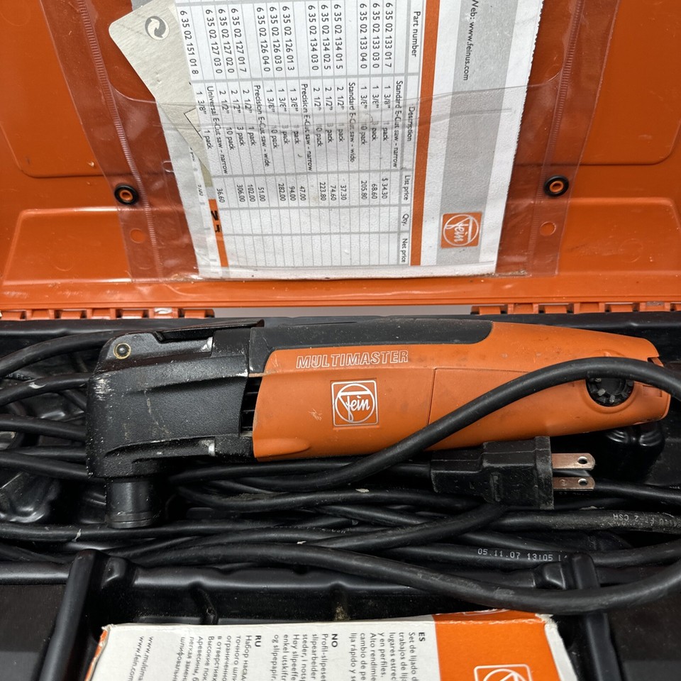 Fein MultiMaster Variable Speed Oscillating Multi-Tool W/Case & Access ...