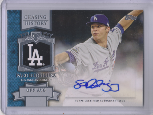 2013 Topps Chasing History Autographs #PR Paco Rodriguez S2 - NM-MT | eBay