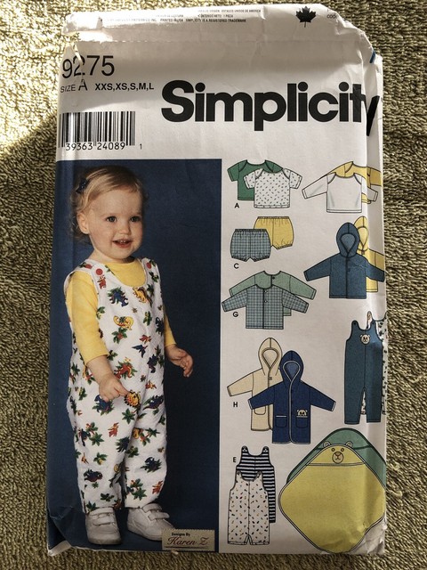Simplicity Sewing Pattern 9275 Sizes XXS - L Babies Layette Uncut 2000 ...