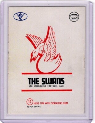 1973 Scanlens Sticker Emblem Logo - South Melbourne Swans No.12 | eBay