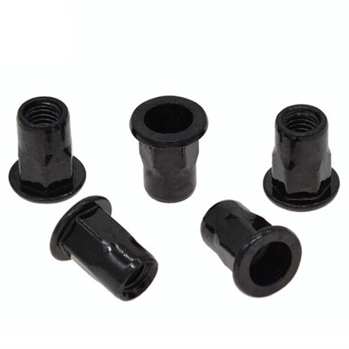M4 M5 M6 M8 M10 Through hole pull rivet nuts flat half hex iron cap nut ...
