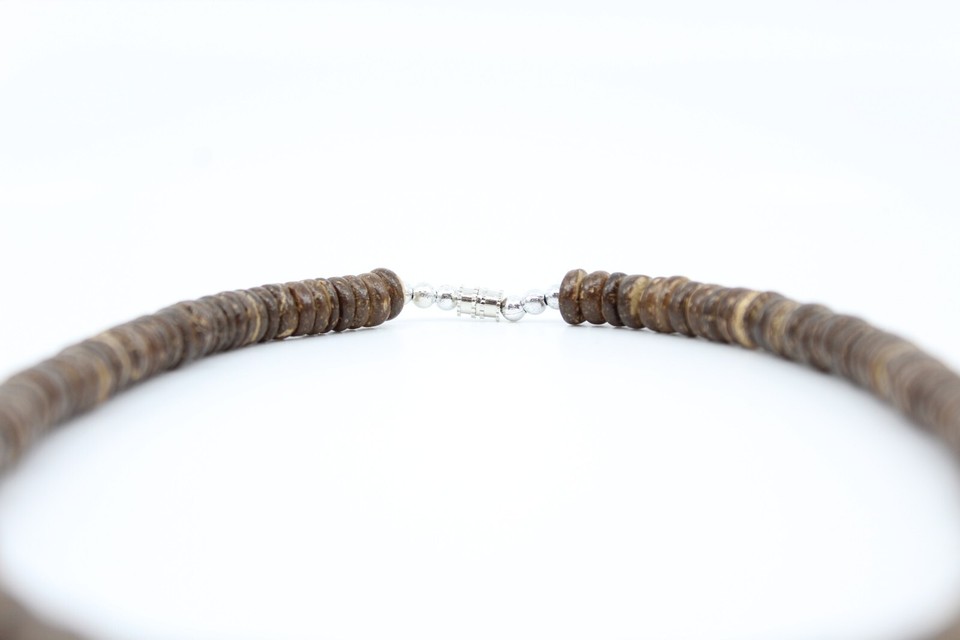 Coconut Shell Necklace (Thick) - 18", Brown Coconut Shell, Hawaiian ...