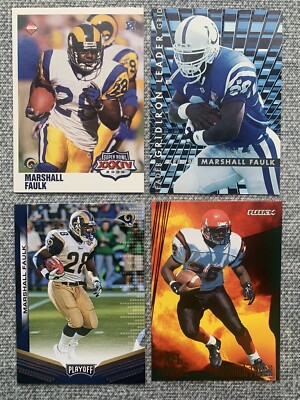 Rare Marshall Faulk Colts Rams HOF Legend 4-Card Lot W/ 1994 1995 ...
