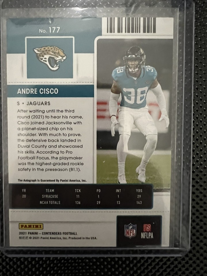 ANDRE CISCO 2021 Panini Contenders AUTO ROOKIE RC #177 | eBay
