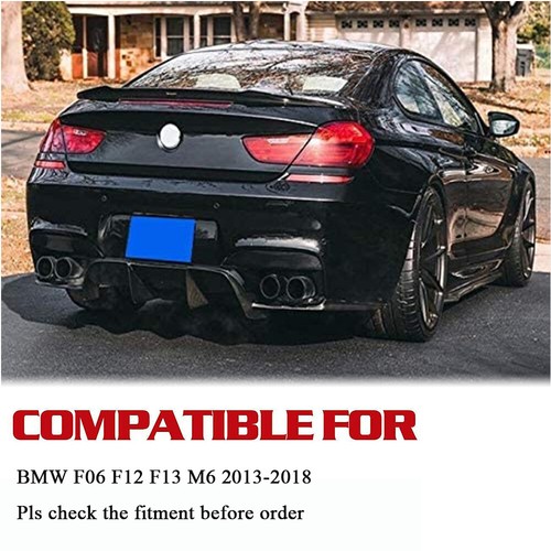 For BMW F06 F12 F13 M6 13-18 REAL CARBON FIBER Rear Bumper Diffuser Lip ...