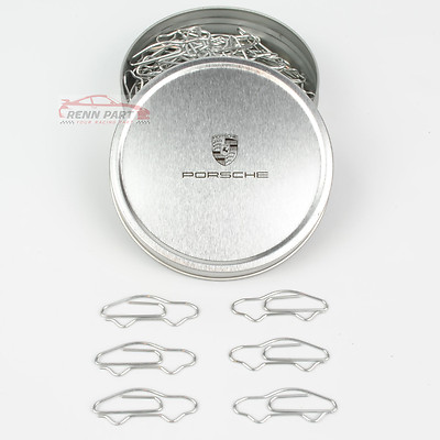 New Genuine Porsche Car Shaped Paperclips Tin of 100 | eBay