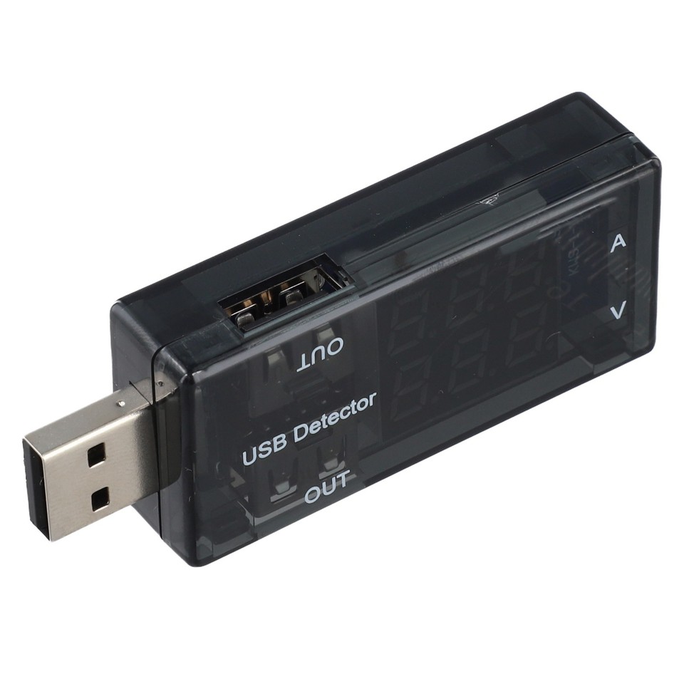 USB Ammeter Voltmeter Digital Display Dual Voltage Current Meter Set ...