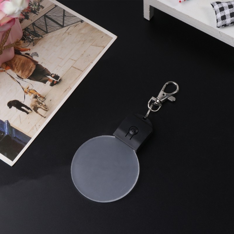 Portable for Key Fob Keychain Acrylic for Key Ring LED Light Keychain ...