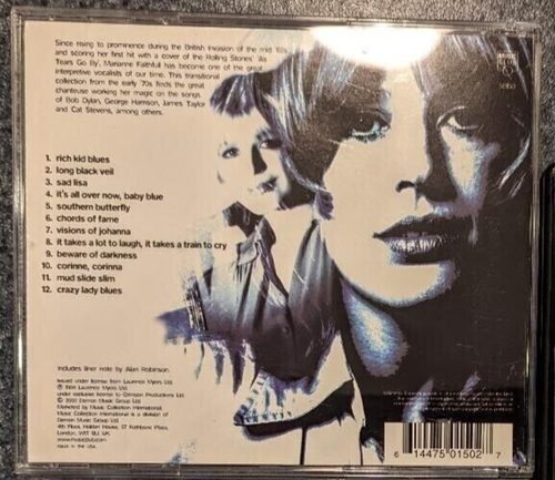 Marianne Faithfull TRUE The COLLECTION UK Demon CD UPC 614475015027 ...