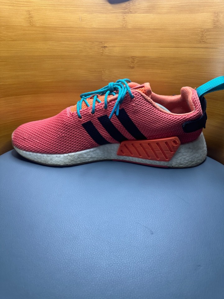 Adidas NMD R2 Boost Sneakers Size 13 Men's Orange Athletic Shoes | eBay