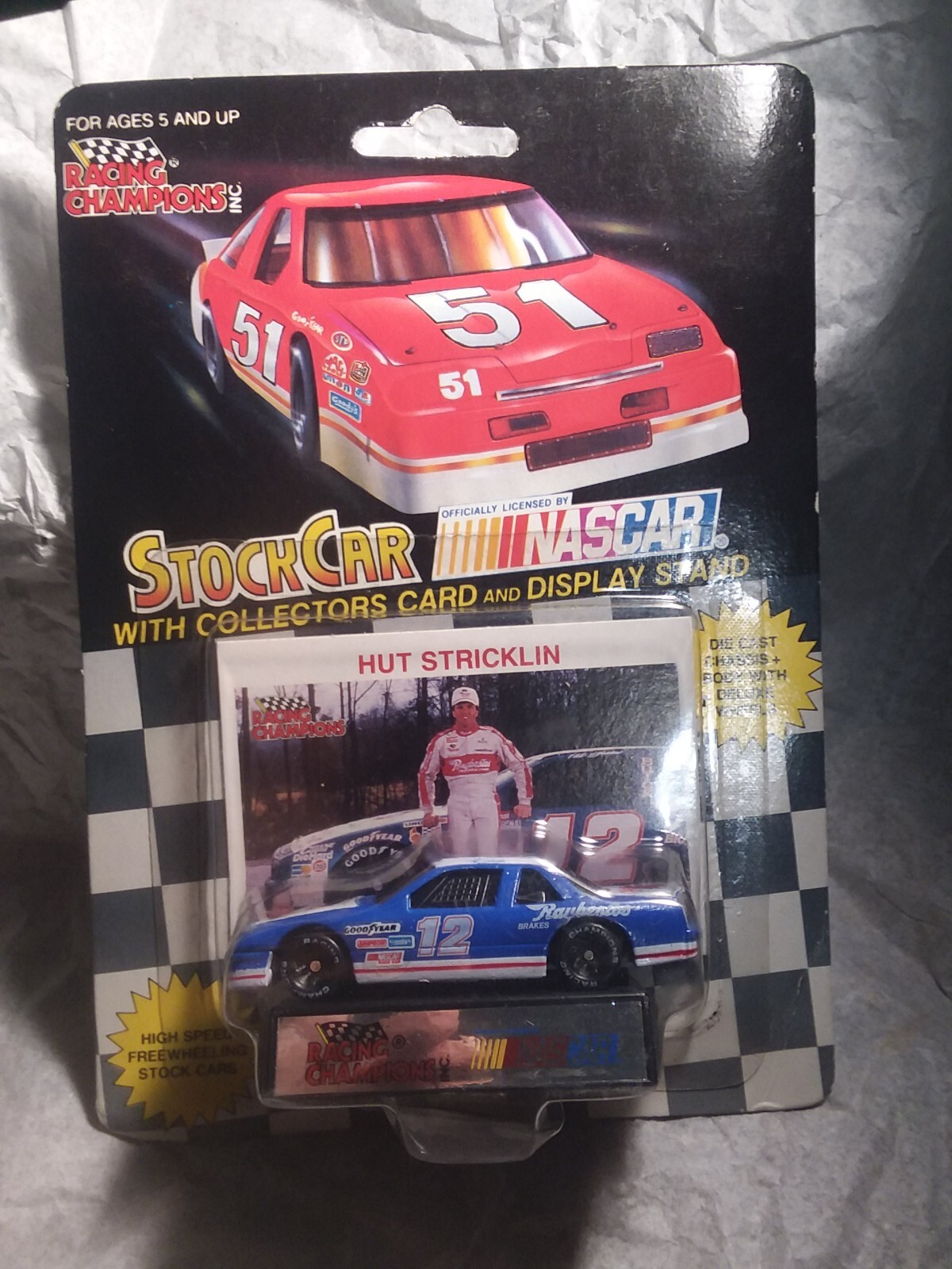 VINTAGE NASCAR #12 HUT STRICKLIN 1:64 scale 1992 CHEVROLET RAYBESTOS ...