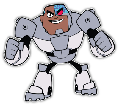 Cyborg Teen Titans Cartoon Character Sticker Bumper Decal - ''SIZES ...