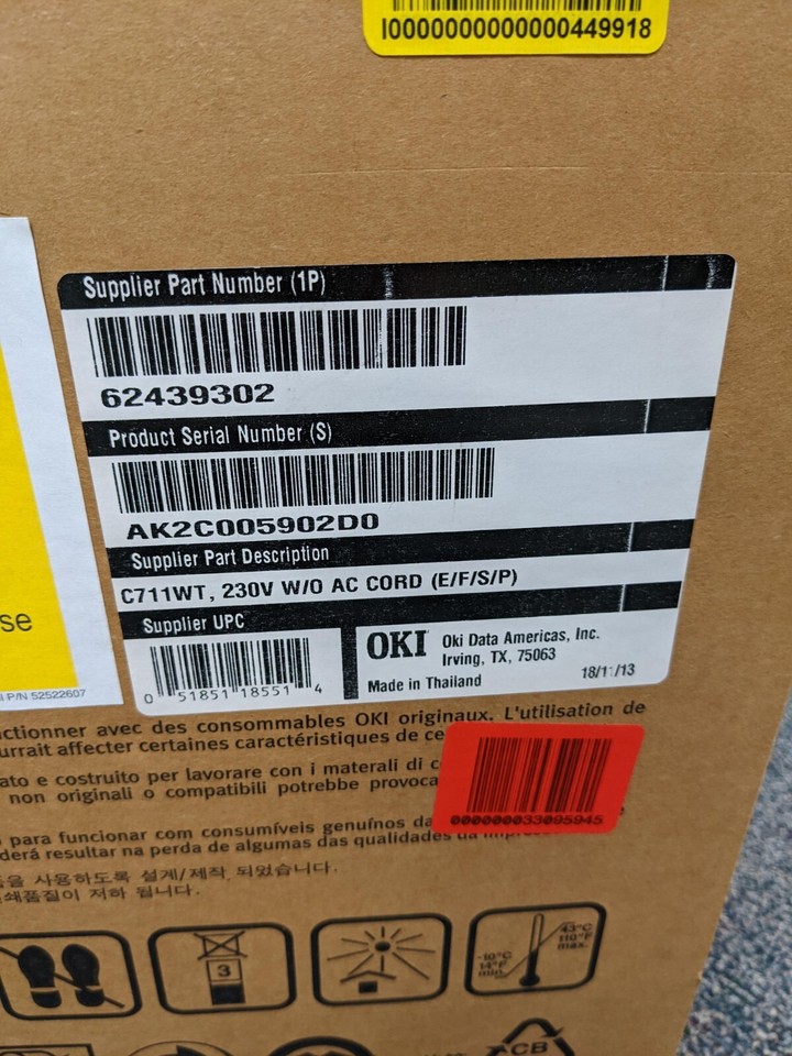 NEW OKI C711WT Digital White Toner Transfer Printer New T Shirt | eBay