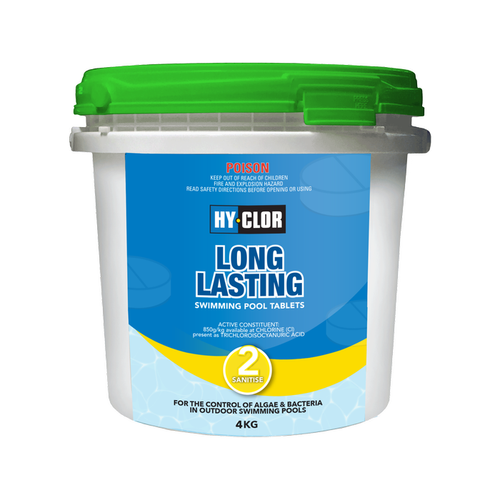 Hy-Clor LONG LASTING POOL CHLORINE TABLETS Control Algae & Bacteria ...