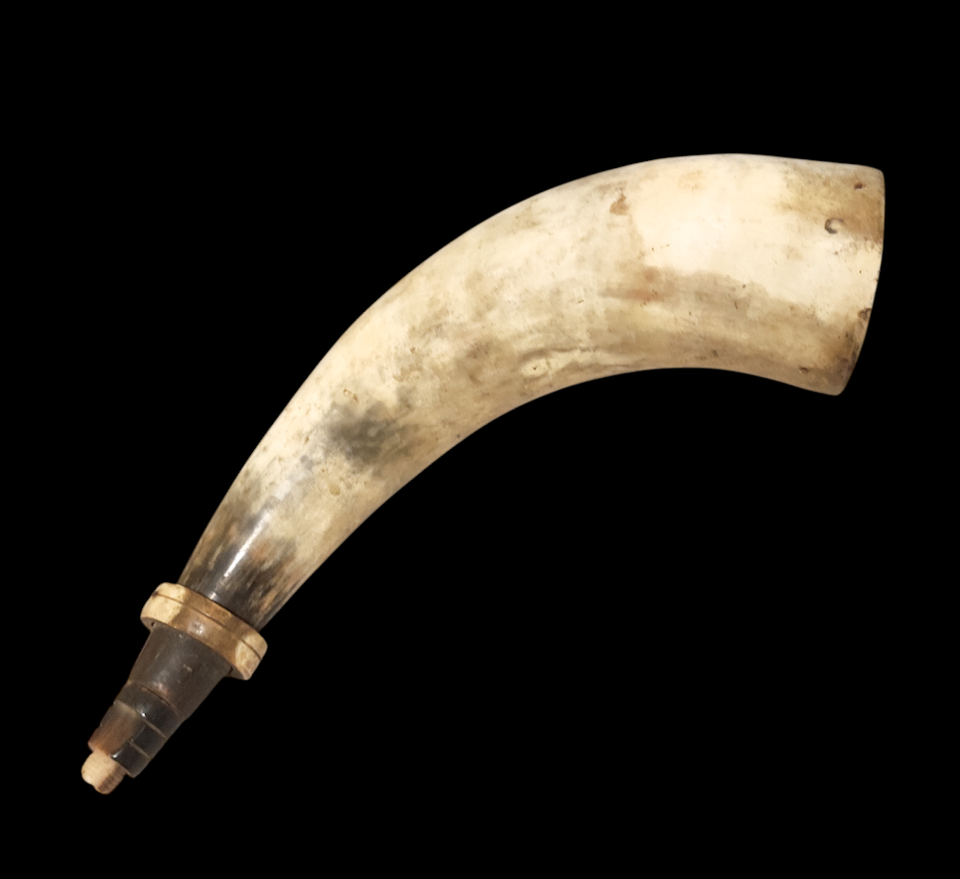 Antique Powder Horn, c. 1800–1850, Natural Cattle Horn | eBay