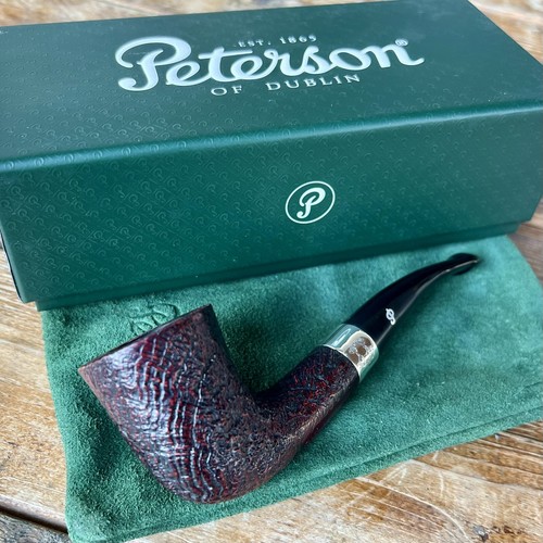 Peterson Sherlock Holmes Sandblasted Mycroft Bent Dublin P-Lip Pipe ...