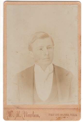 CIRCA 1890s CABINET CARD W.H. NEWTON HANDSOME MAN FRANK SLAY ITALY ...