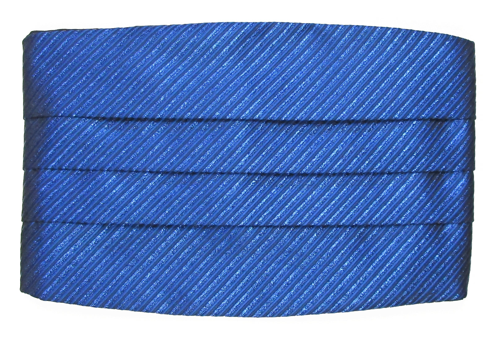 New Men's Royal Blue Cummerbund Striped Shiny Metallic Fit All (27-50 ...